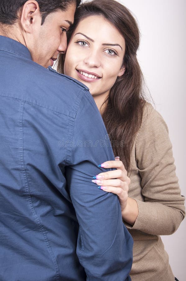 Portrait of happy couple stock photo. Image of beautiful - 27976496