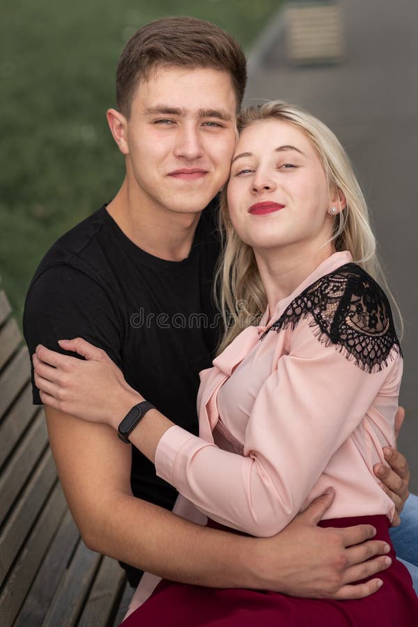 Portrait of Happy Couple Looking at Camera Stock Image - Image of face ...