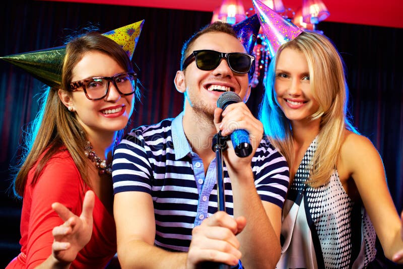 Karaoke party stock image. Image of loud, fashion, birthday - 30215223