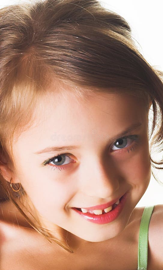 Portrait of a Happy Little Girl Stock Photo - Image of laugh, innocence ...