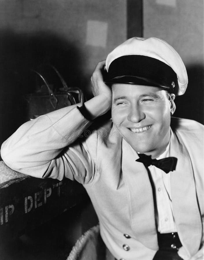 Portrait of Happy Man on the Job Stock Photo - Image of grinning, happy ...