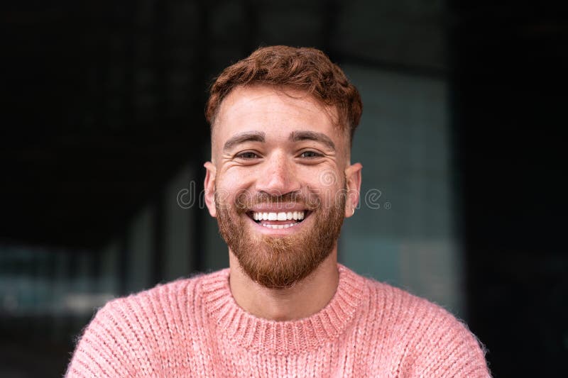 Portrait of Happy Man Smiling in Camera Stock Photo - Image of culture ...