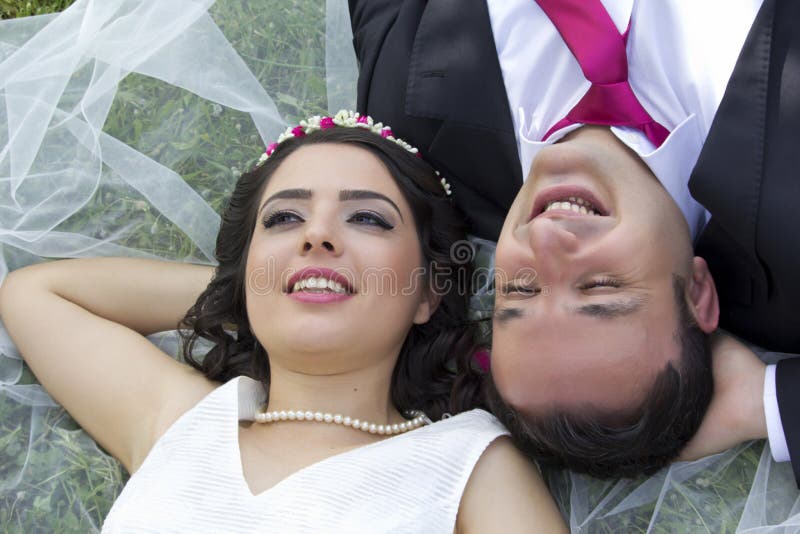 Portrait of Happy Married Couple Stock Image - Image of couple, looking ...
