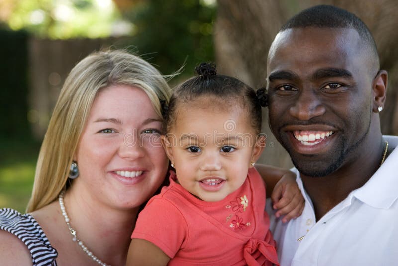 Portrait of a Happy Multicultural Family Smiling. Stock Photo - Image ...