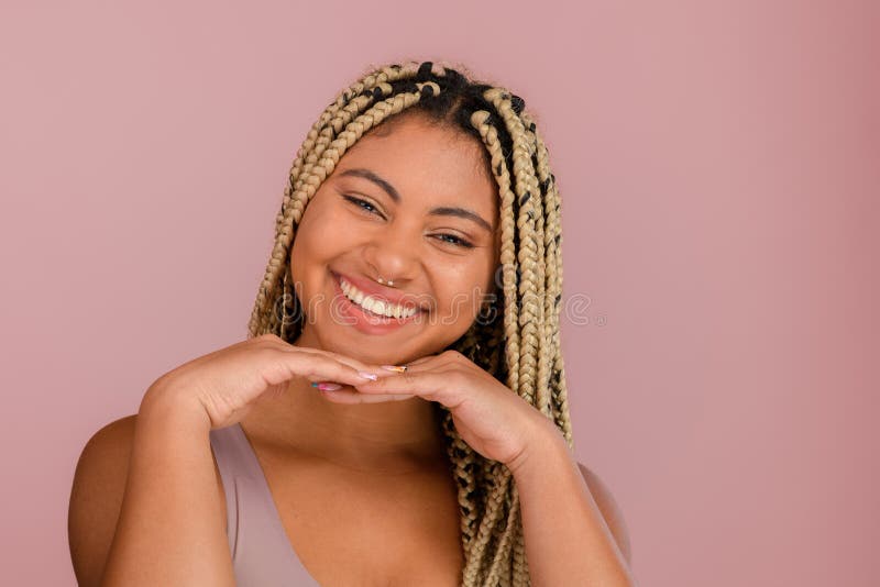 Portrait of Happy Multiracial Woman, Studio Shoot. Stock Photo - Image ...