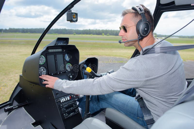 Portrait happy pilot stock photo. Image of gauges, instruments - 289039866