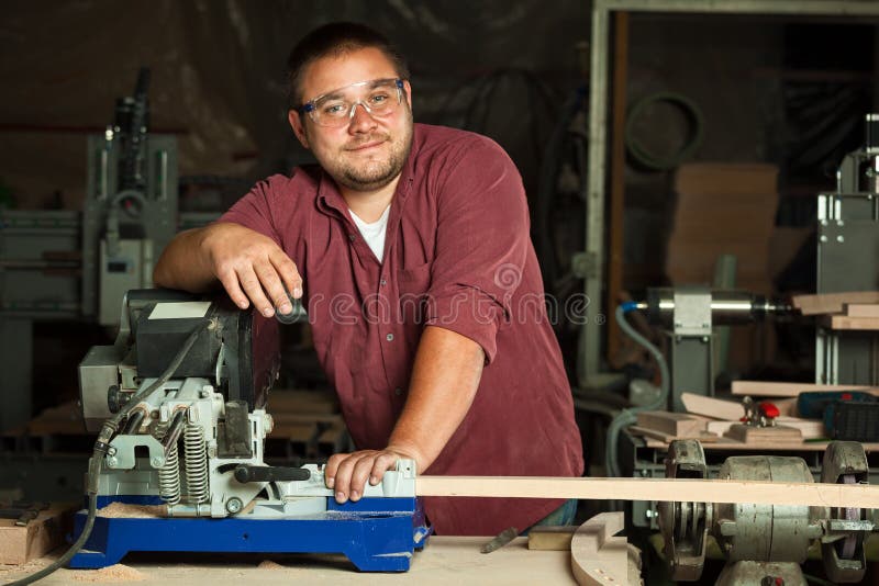 Portrait of Happy Professional Carpenter. Stock Image - Image of ...