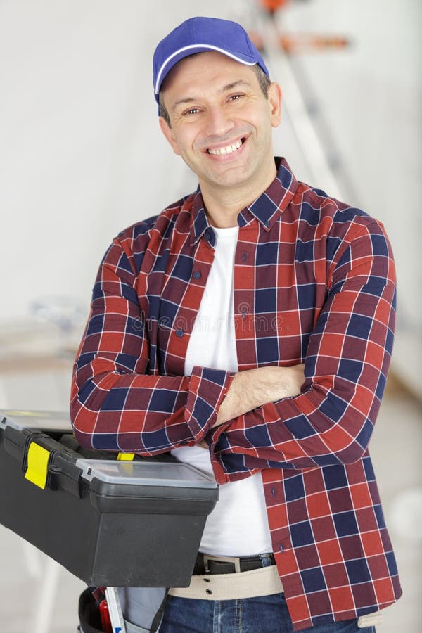 Portrait Happy Professional Repair Engineer Stock Photo - Image of ...