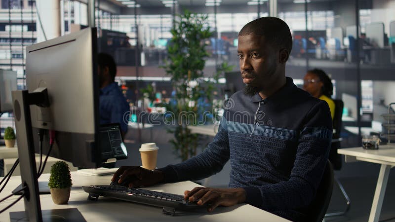 Portrait Happy Programmer Working Machine Learning Stock Photos - Free & Royalty-Free Stock ...