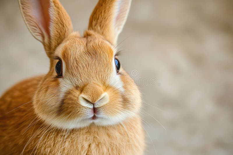 A Portrait of a Happy Rabbit Stock Illustration - Illustration of happy ...