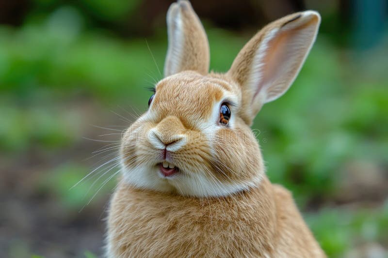 A Portrait of a Happy Rabbit Stock Illustration - Illustration of ...