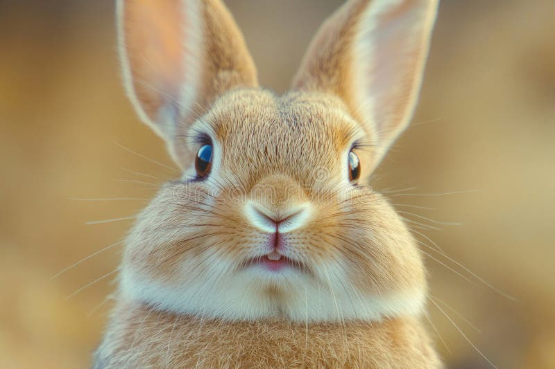 A Portrait of a Happy Rabbit Stock Illustration - Illustration of ...