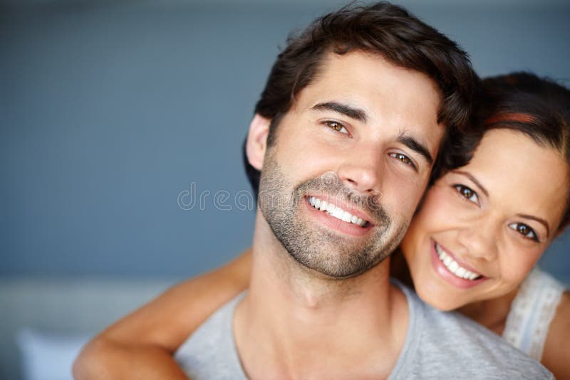 Portrait of a Happy Relationship. Portrait of an Attractive Smiling ...