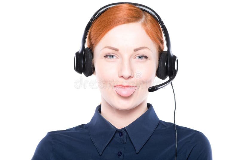 Stress stock image. Image of operator, girl, conversation - 9095465