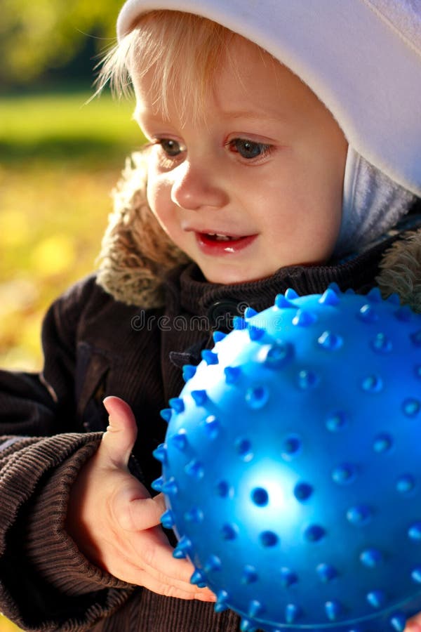 Cheerful Child Playing Outdoor at a Picnic Stock Image - Image of happy ...