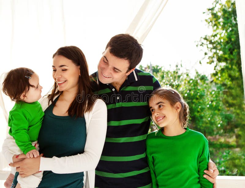 Portrait Of A Happy Smiling Family Stock Image - Image of bonding ...