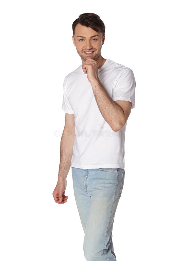 Portrait of Happy Smiling Man, Isolated on White Stock Photo - Image of ...