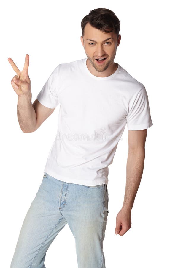 Portrait of Happy Smiling Man, Isolated on White Stock Photo - Image of ...