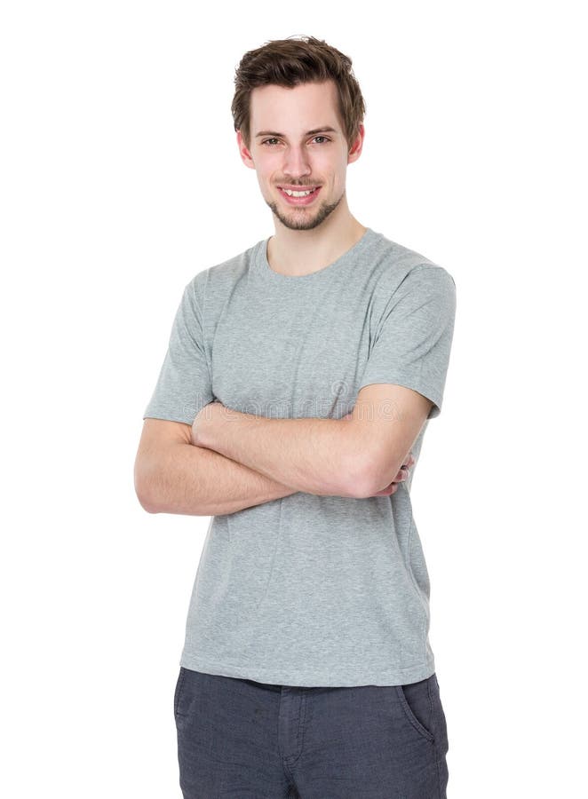 Portrait of Happy Smiling Man, Isolated on White Stock Photo - Image of ...