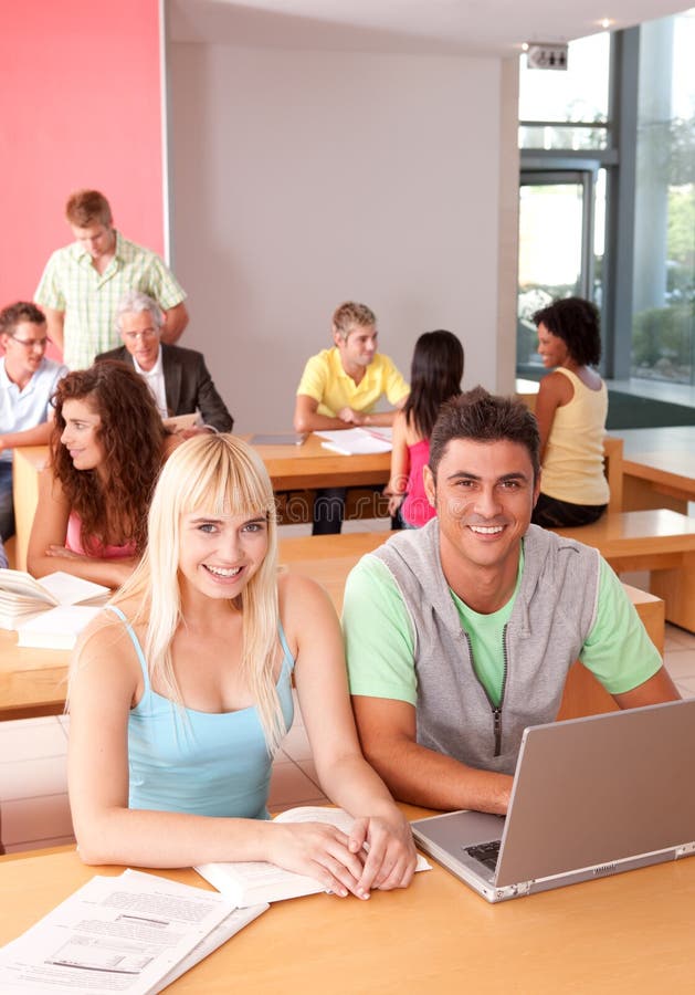 Portrait of Happy Student Group Stock Photo - Image of holding ...