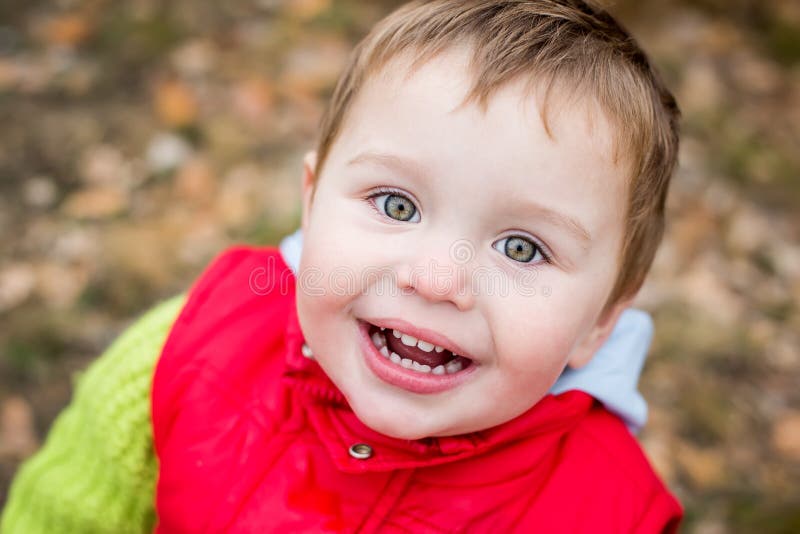 Portrait of a Happy Toddler Child Stock Image - Image of adorable ...