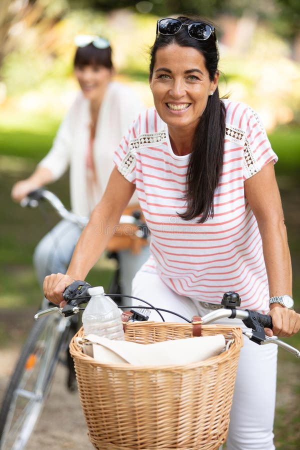 Portrait Happy Women Cycling Stock Photo - Image of male, happy: 319216330