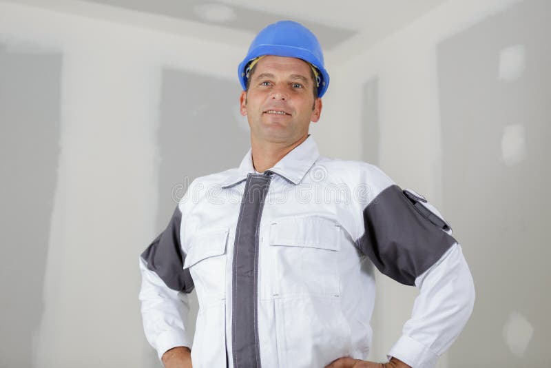 Portrait Happy Worker Indoors Stock Photo - Image of factory, caucasian ...