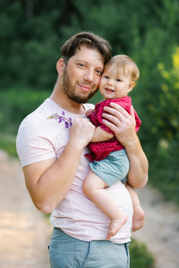 Portrait of a Happy Young Dad and a Baby Son Stock Image - Image of ...