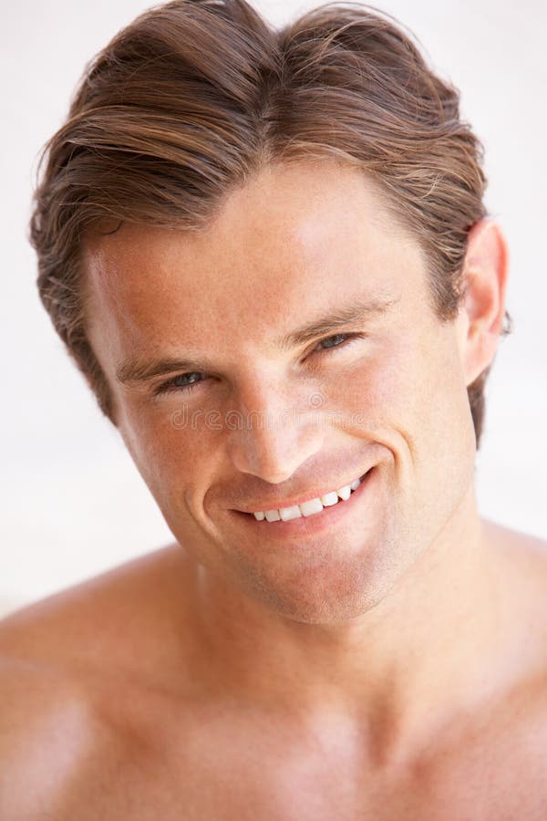 Portrait of Happy Young Man Stock Photo - Image of studio, camera: 17066396