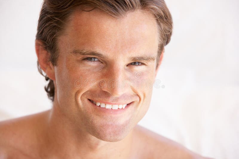 Portrait of Happy Young Man Stock Photo - Image of caucasian, camera ...