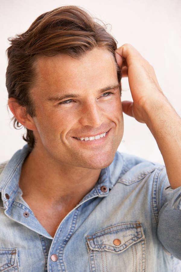 Portrait of Happy Young Man Stock Image - Image of handsome, face: 17066633