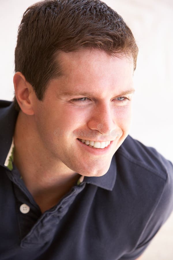 Portrait of Happy Young Man Stock Image - Image of good, thirties: 17067553