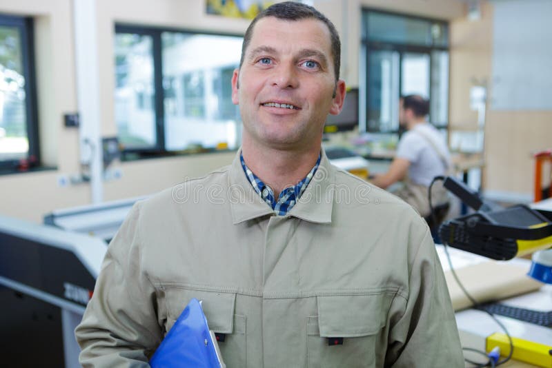 Portrait Hardware Store Salesman Stock Image - Image of bathroom, staff ...