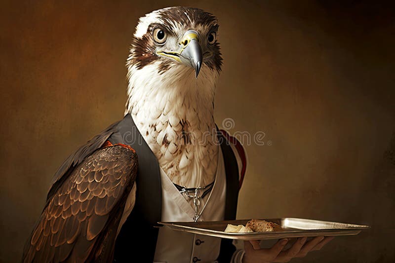 Portrait of Hawk Flying in Space Stock Illustration - Illustration of ...