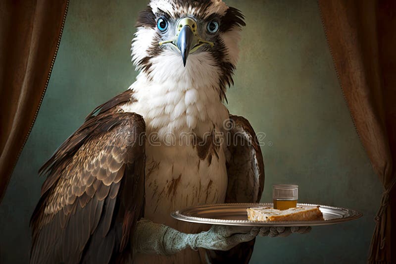 Portrait of Hawk Flying in Space Stock Illustration - Illustration of ...