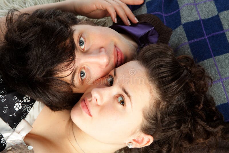 Portrait with Heads Together Stock Image - Image of smile, male: 13275897