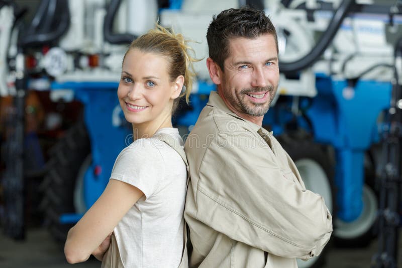 Portrait Heavy Equipment Mechanic Posing Stock Photo - Image of ...