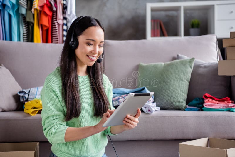 Portrait of Her she Beautiful Focused Girl Skilled Sales Manager ...