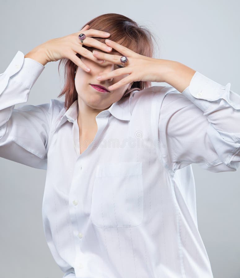 Hidden woman stock image. Image of conceptual, profile - 931441