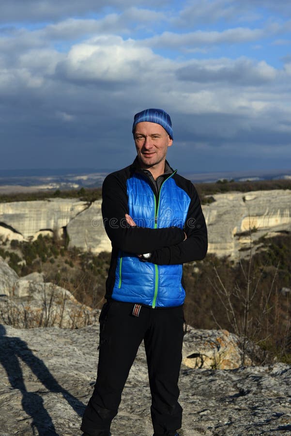 Portrait of hiker stock photo. Image of profile, caucasian - 37481800