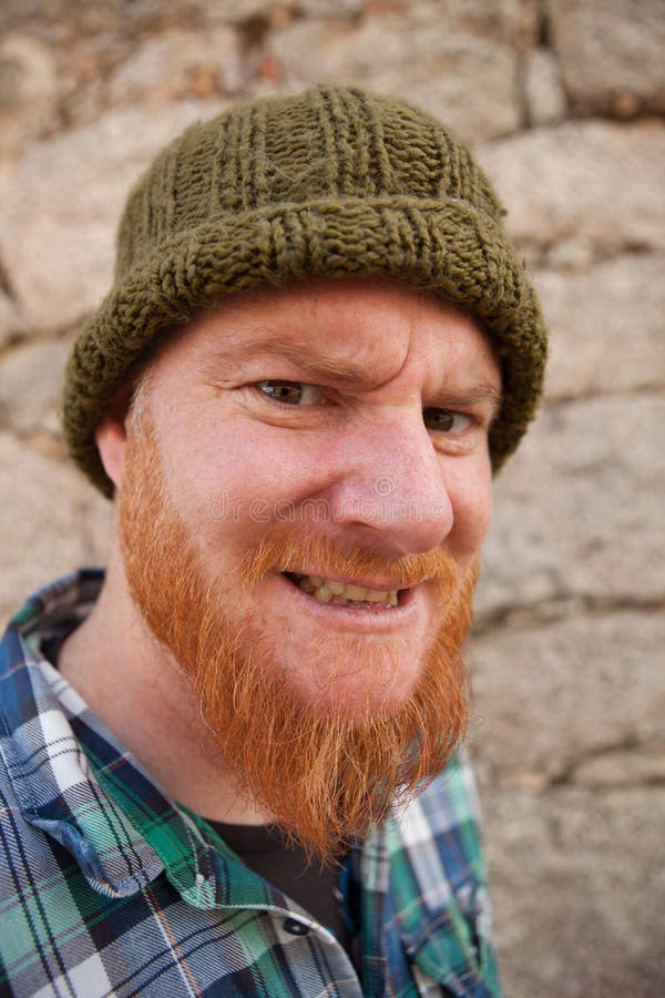 Portrait of a Hipster Guy Putting Silly Face Stock Image - Image of ...