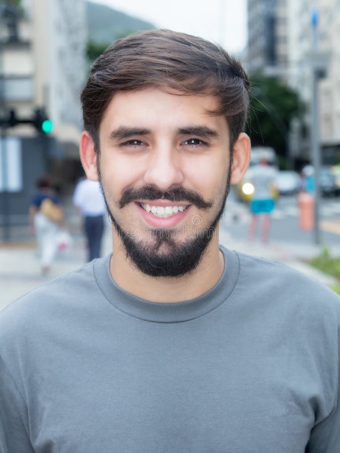 Portrait of a Hispanic Guy with Beard Stock Image - Image of mexico ...