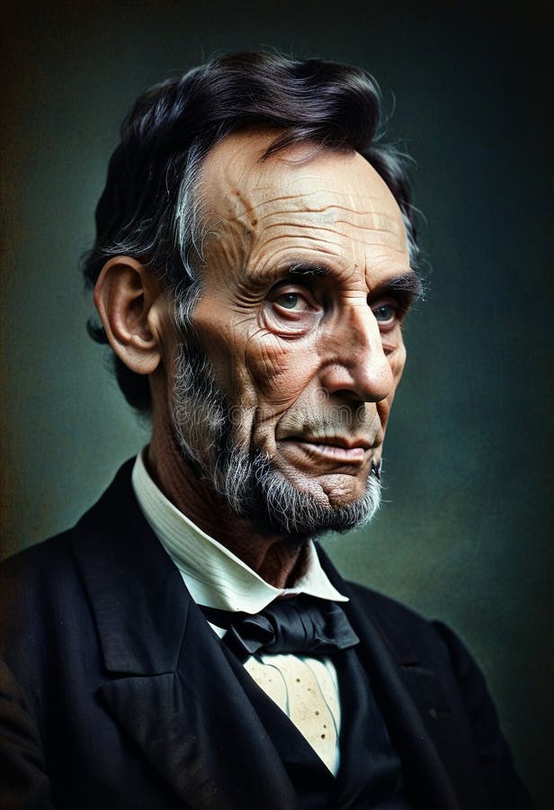 Portrait of a Historic Leader Showcasing Distinct Features and ...