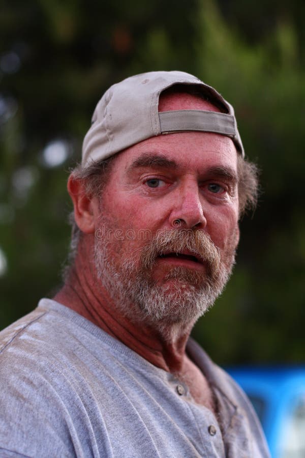 Homeless Man Portrait stock photo. Image of mature, male - 12556286