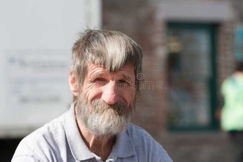 Portrait Homeless Man stock photo. Image of hopeless - 30513076