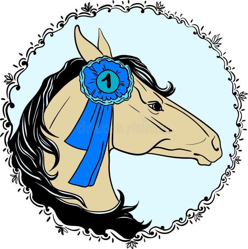 Portrait a horse stock vector. Illustration of round - 62507589