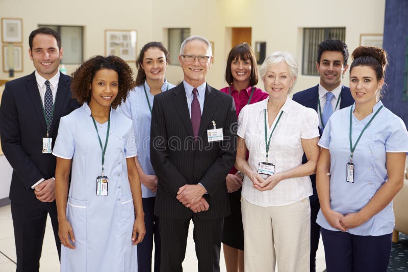 Portrait of Hospital Medical Team Stock Image - Image of aged ...