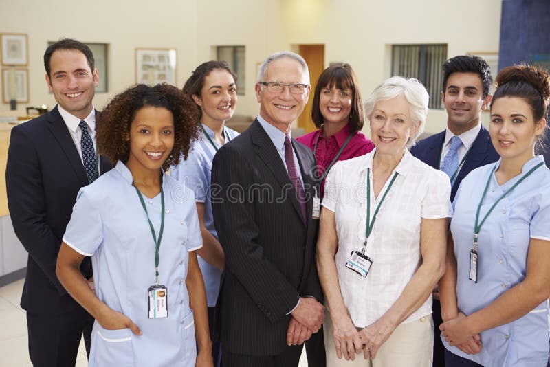 Portrait of Hospital Medical Team Stock Image - Image of nurse, male ...