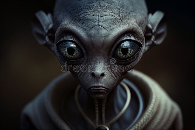Portrait of a Humanoid-type Alien. AI Generated Stock Illustration ...
