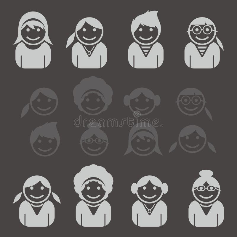 Portrait icon picture stock vector. Illustration of happy - 33541902